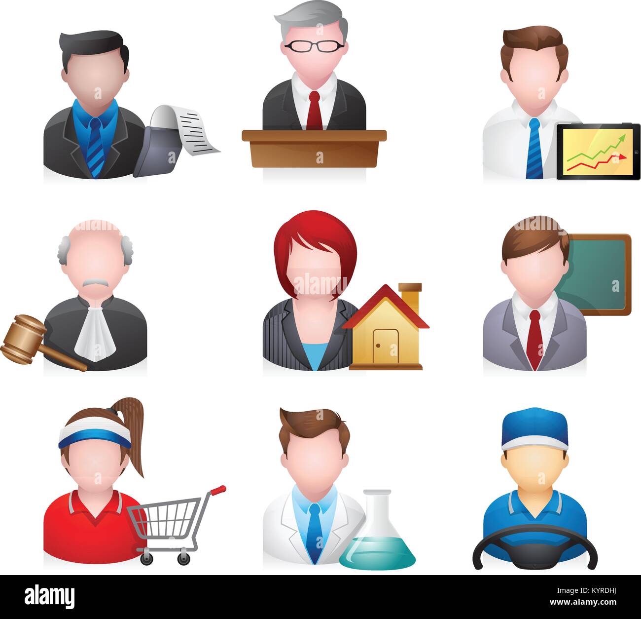 Professions people icons Stock Vector Image & Art - Alamy