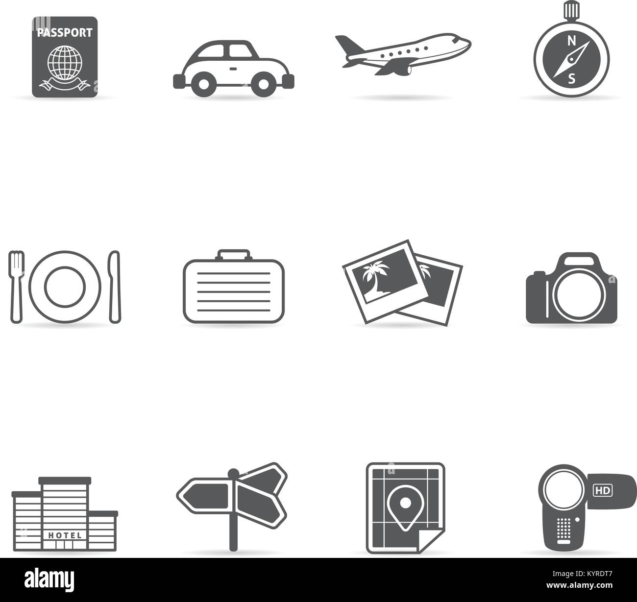 Travel icon set Stock Vector Image & Art - Alamy