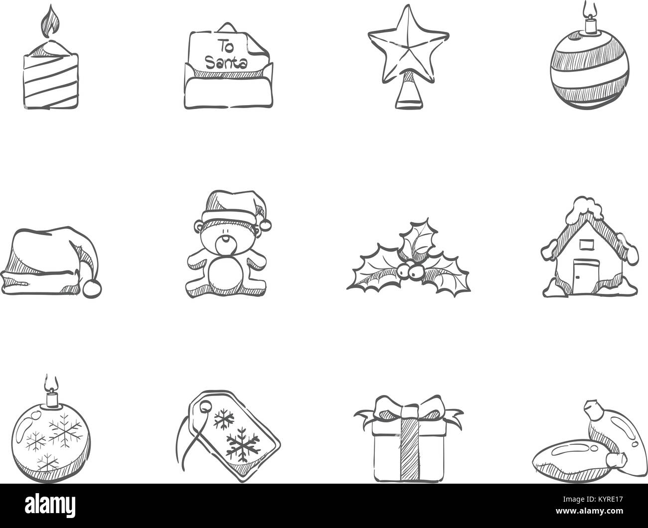 Christmas letter santa paper Black and White Stock Photos & Images - Alamy