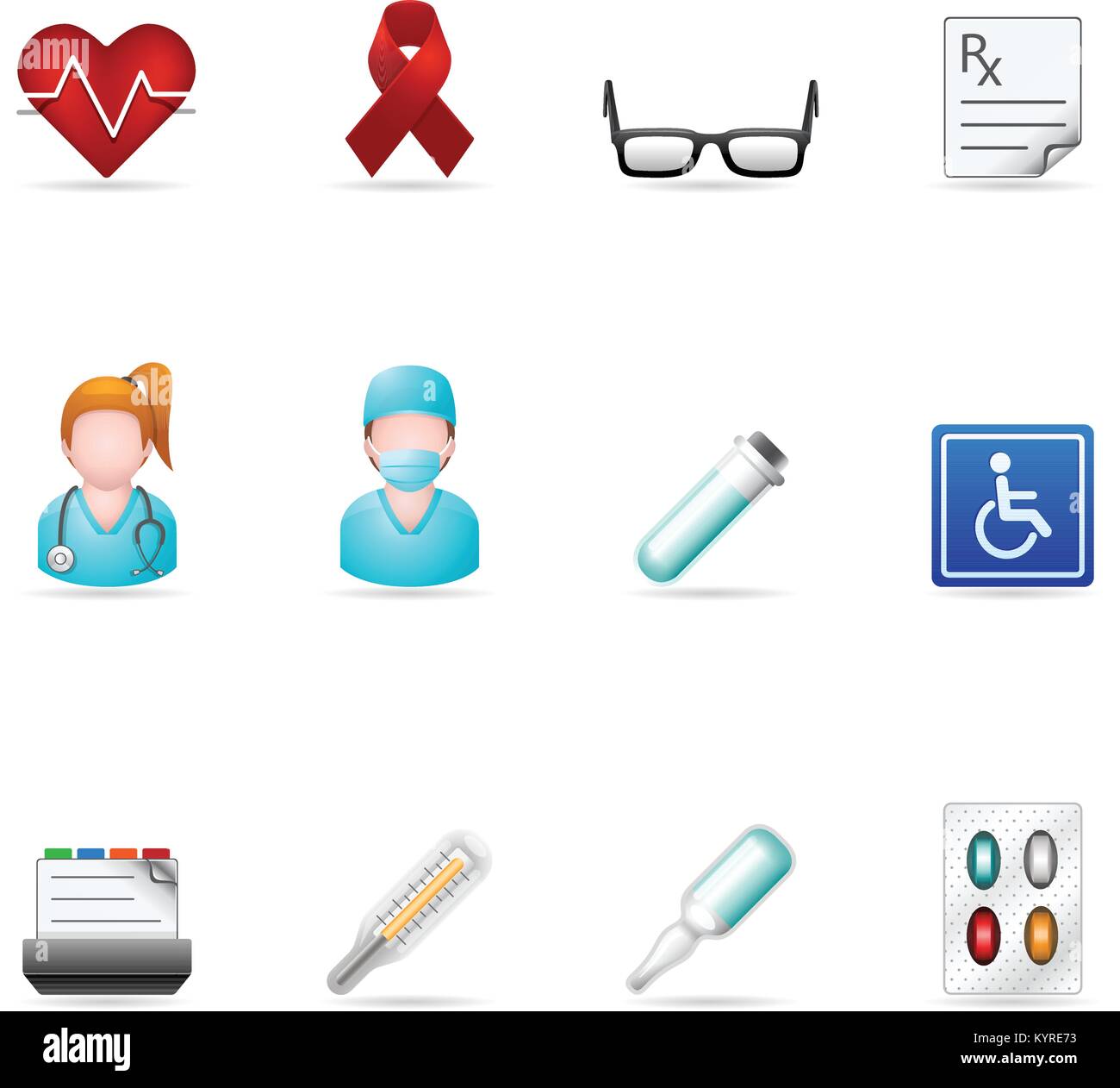 Medical icon set Stock Vector Image & Art - Alamy