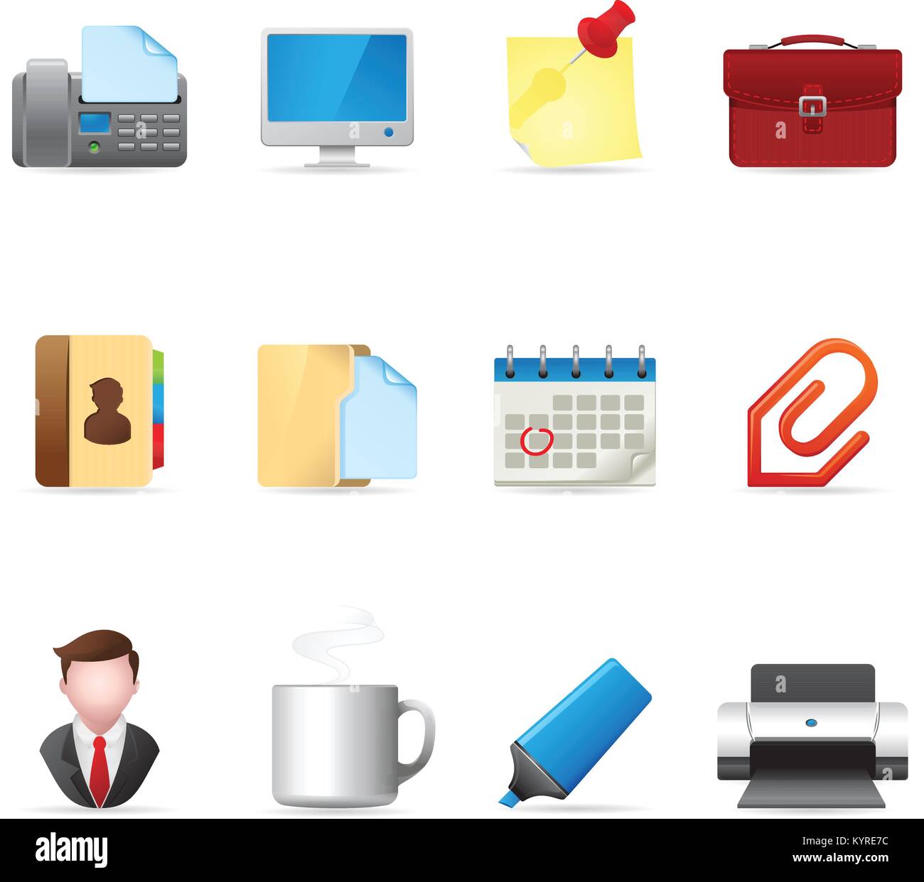 Office icon set Stock Vector Image & Art - Alamy