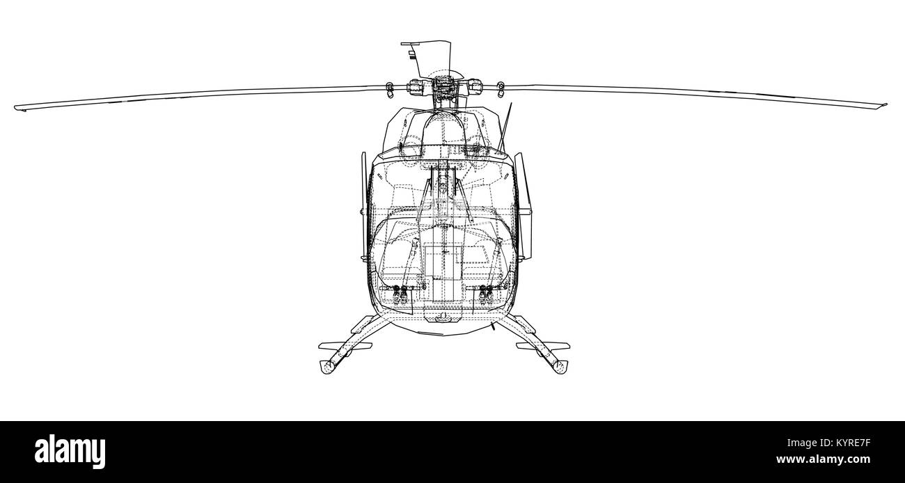 Outline drawing of helicopter Stock Vector Image & Art - Alamy
