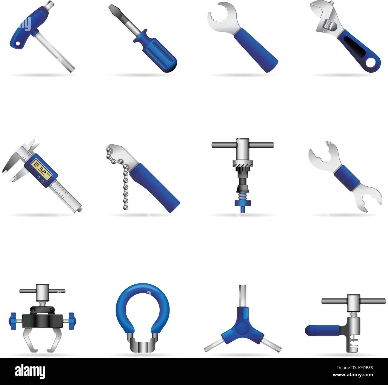 Close up tools set Stock Vector Images - Alamy