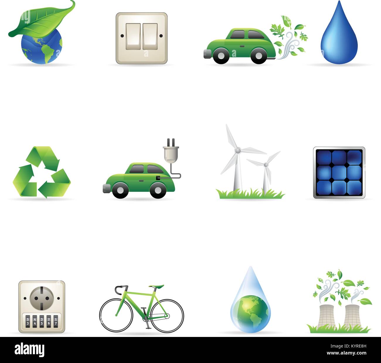Environment icon set Stock Vector Image & Art - Alamy