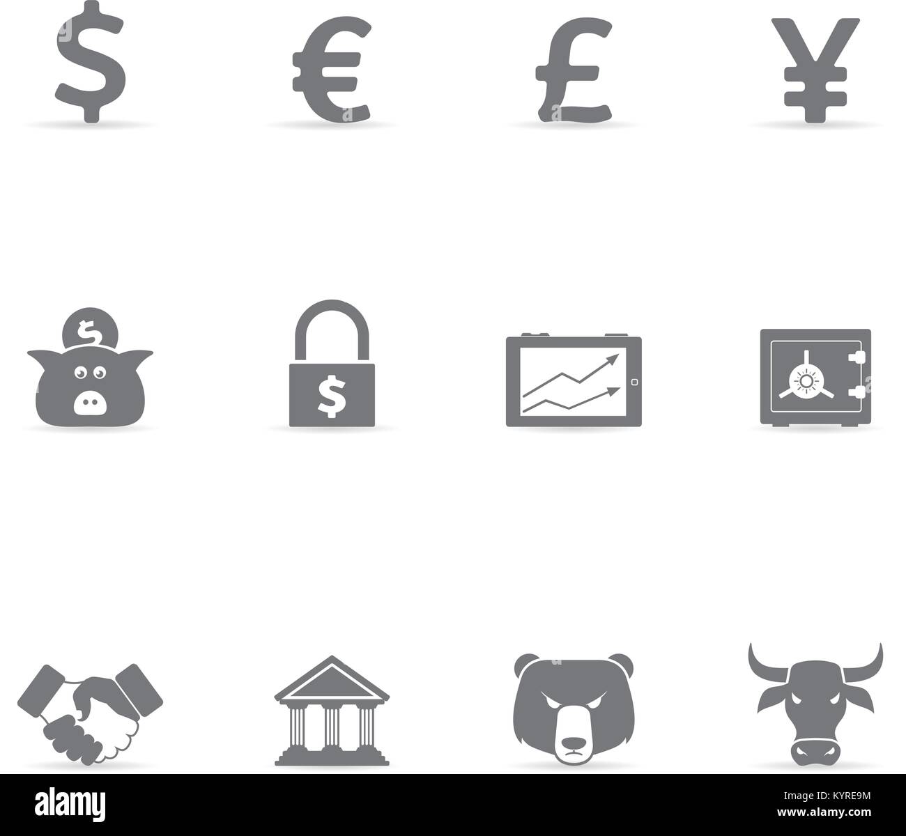 Finance icon set Stock Vector Image & Art - Alamy