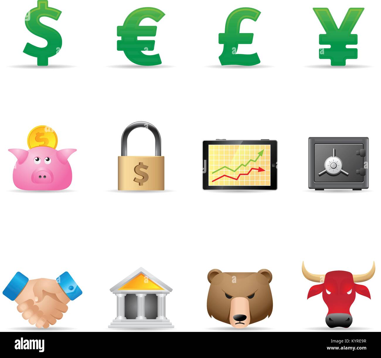 Finance icon set Stock Vector Image & Art - Alamy