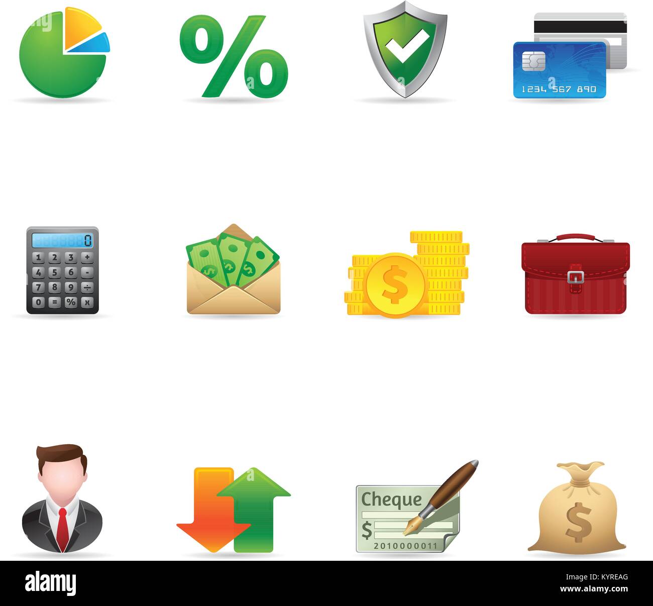 Finance icon set Stock Vector Image & Art - Alamy