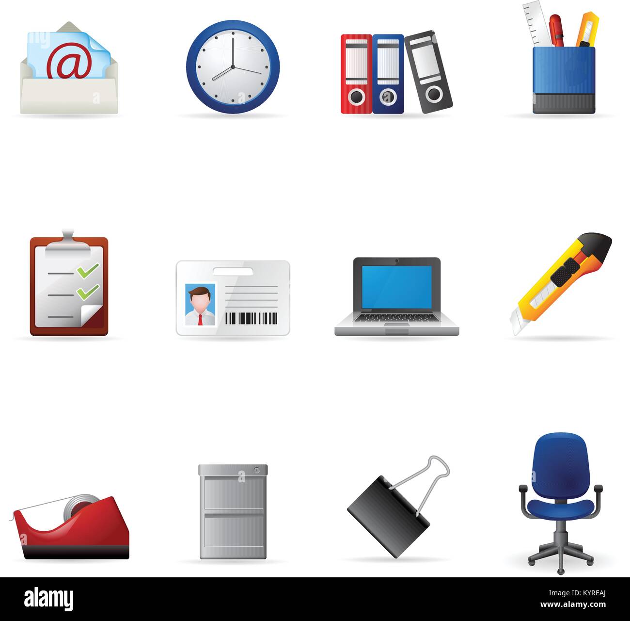 More office icon set Stock Vector Image & Art - Alamy