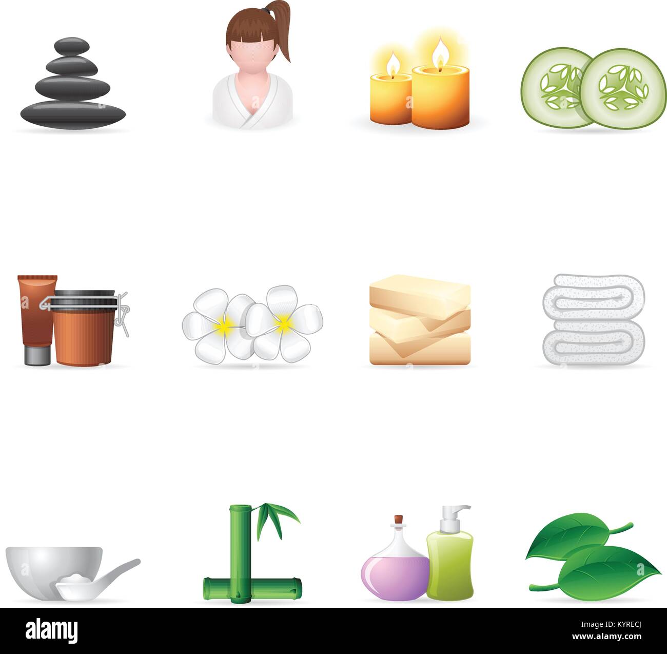 Spa related icon set Stock Vector Image & Art - Alamy