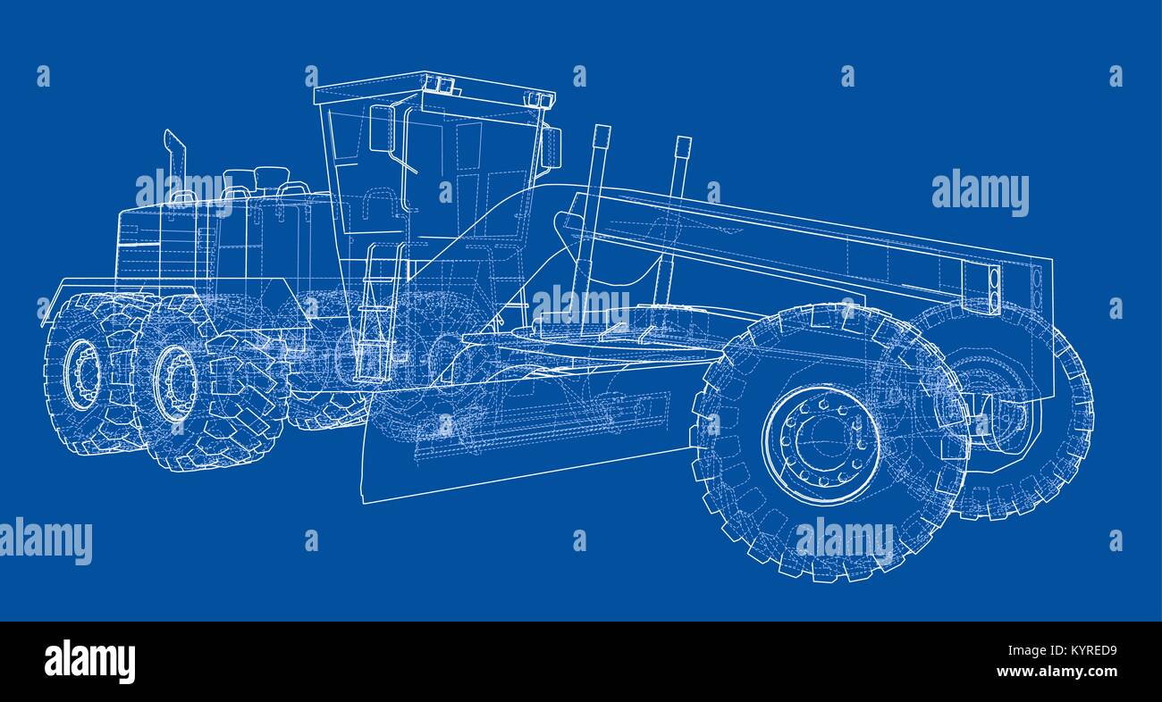 Road grader. Vector Stock Vector Image & Art - Alamy