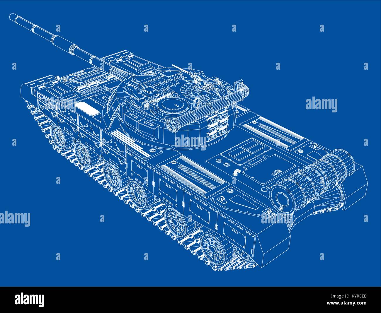 Blueprint of realistic tank Stock Vector Image & Art - Alamy