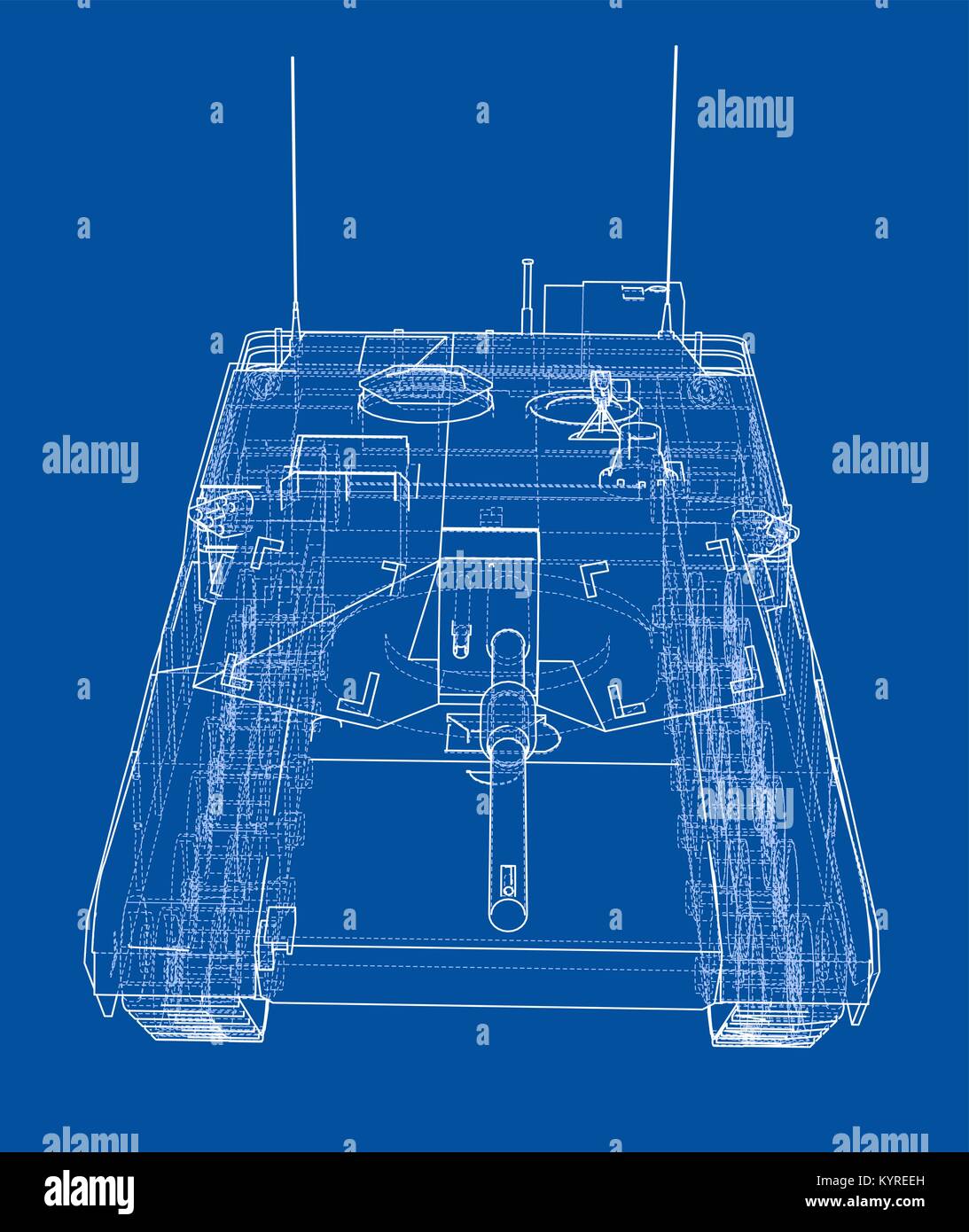 Blueprint of realistic tank Stock Vector Image & Art - Alamy