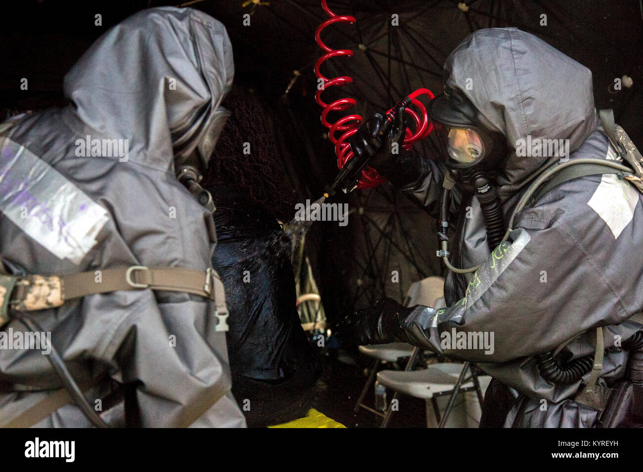 U.S. Army Soldiers of the 414th Chemical Company, exercise a ...