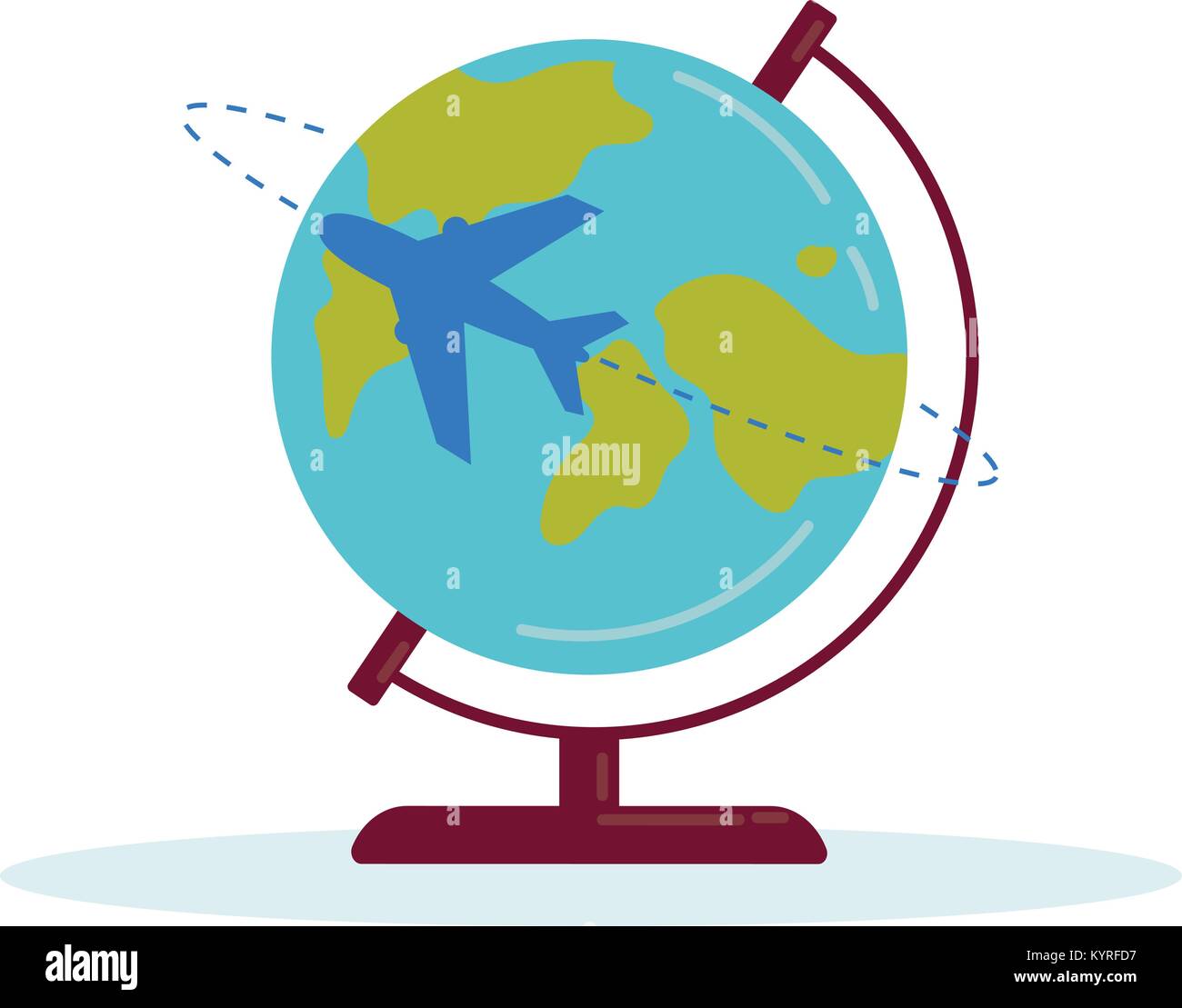 Planet Earth. Plane. Vector Stock Vector Image & Art - Alamy