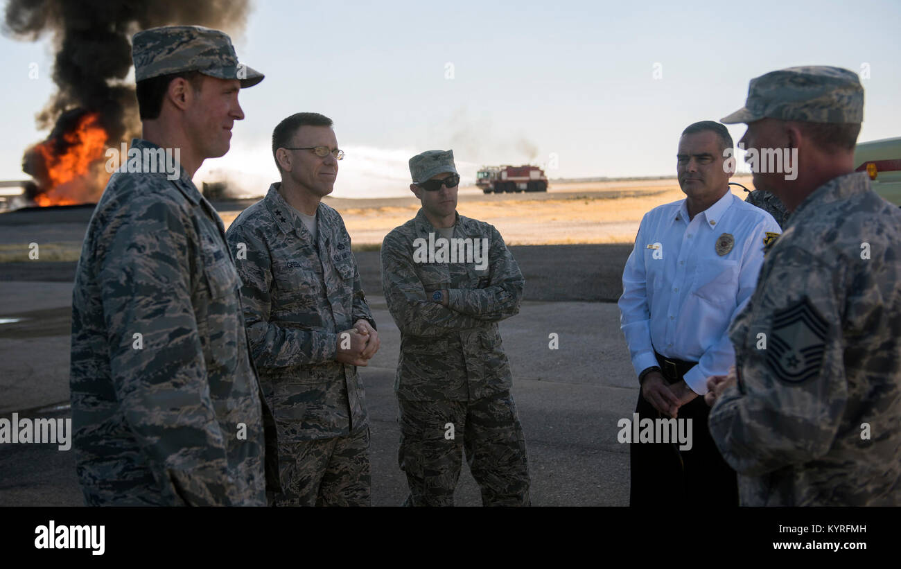 U.S. Air Force Maj. Gen. Timothy Green and Col. Matthew Brooks ...