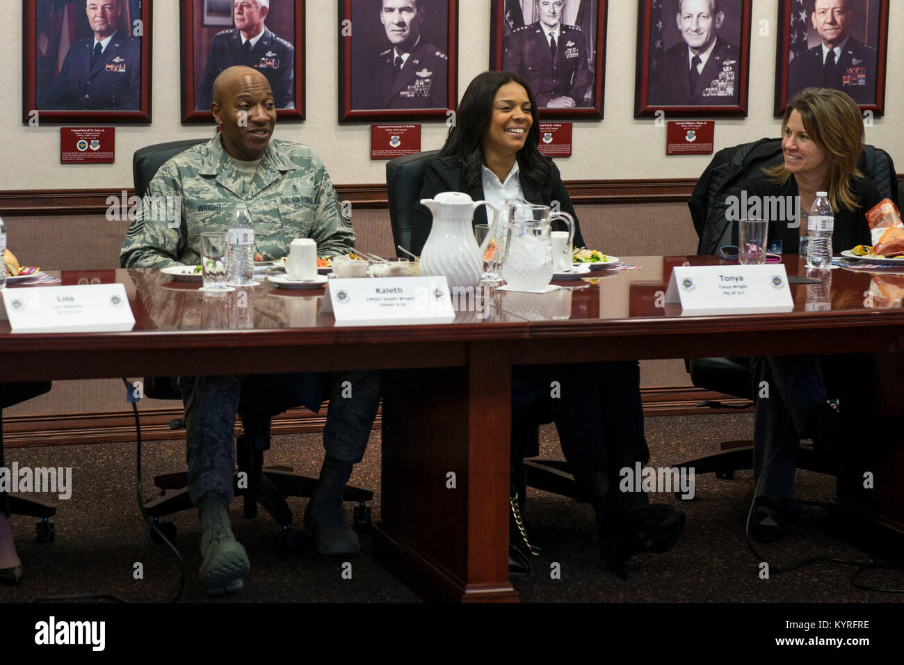 Chief Master Sgt. of the Air Force Kaleth O. Wright and his wife, Tonya ...