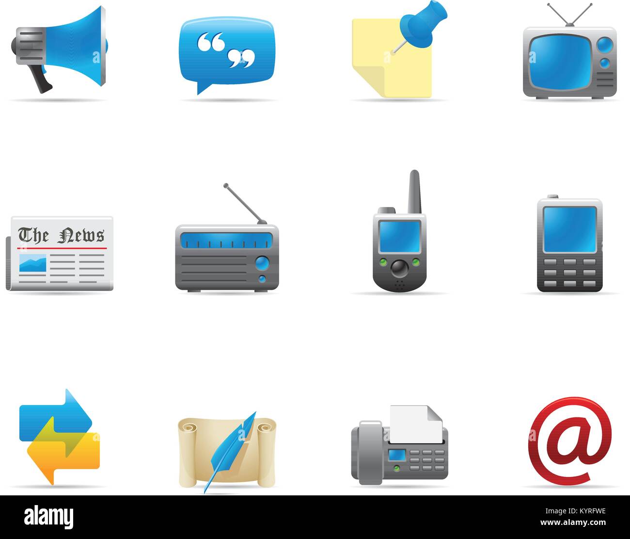 Communication icon series Stock Vector Image & Art - Alamy
