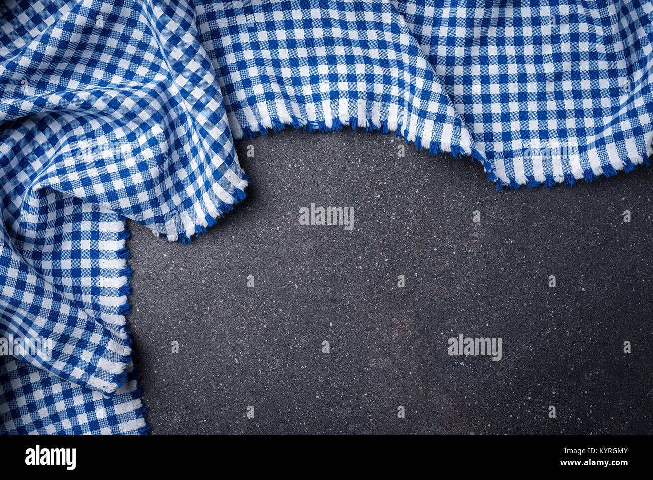 Blue checkered tablecloth background hi-res stock photography and ...