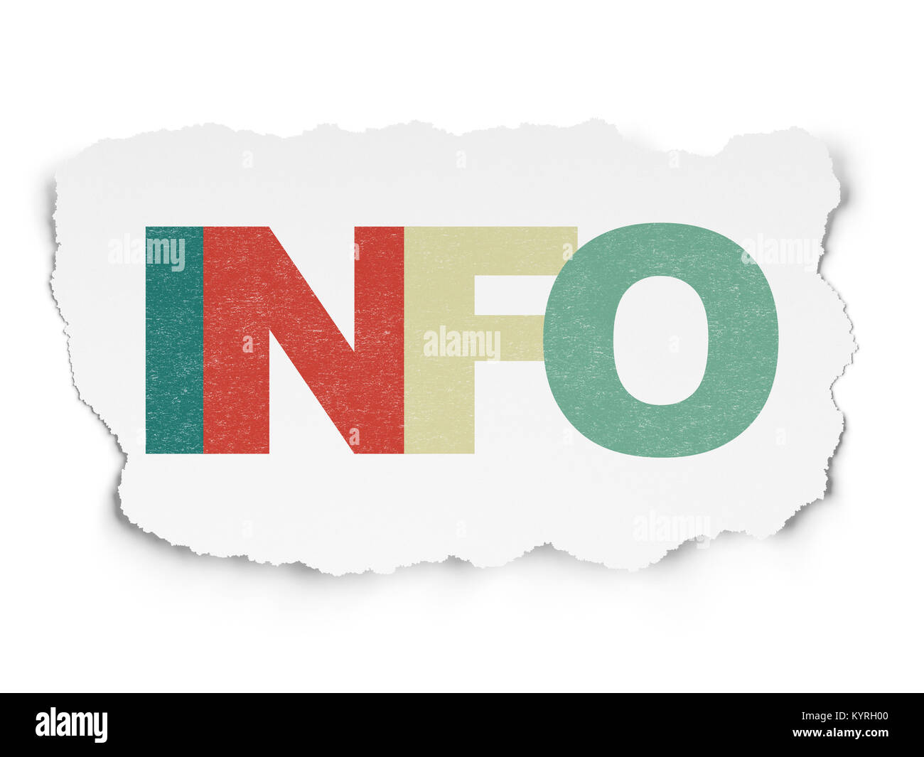 Information concept: Info on Torn Paper background Stock Photo - Alamy