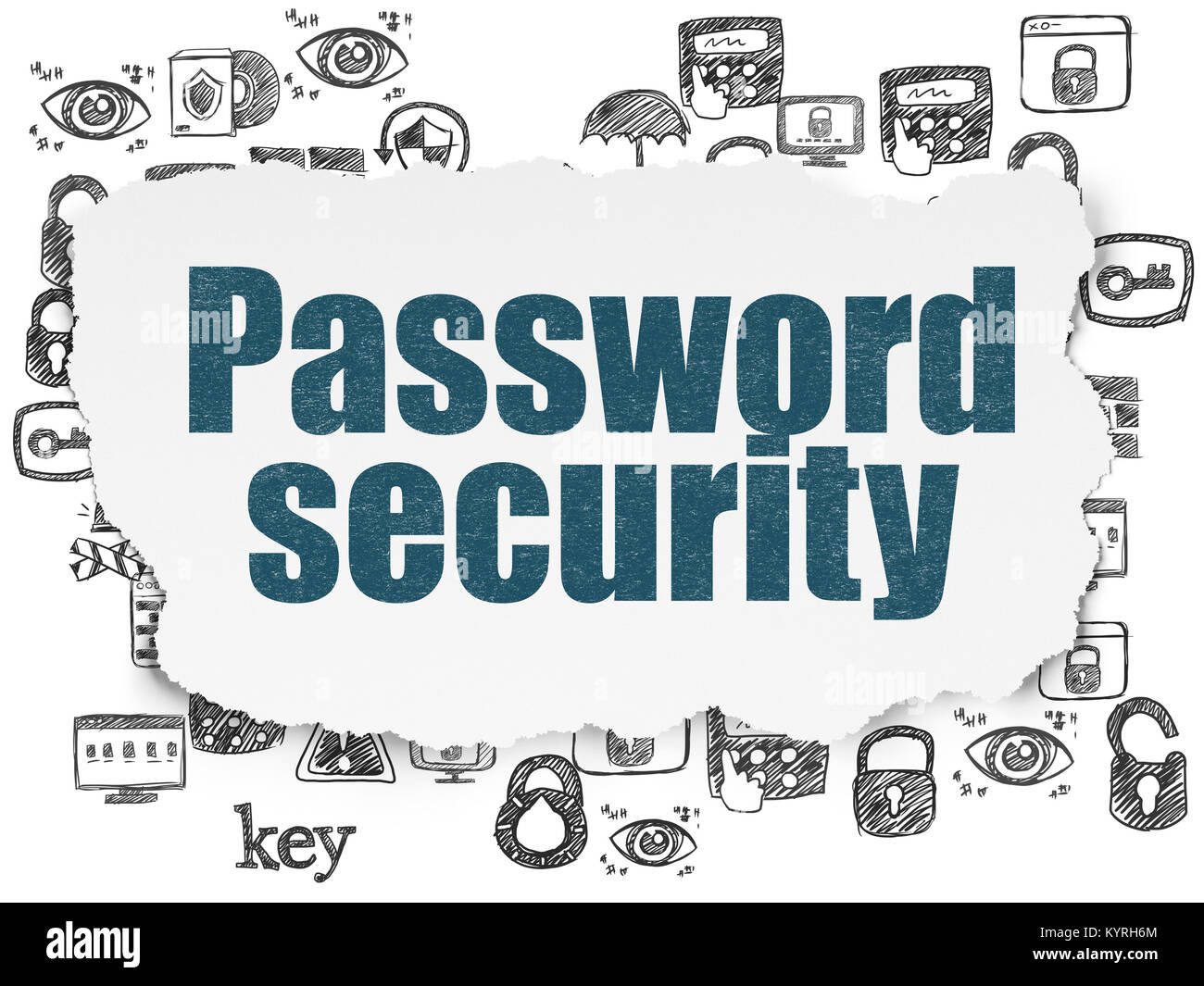 Privacy concept: Password Security on Torn Paper background Stock Photo ...