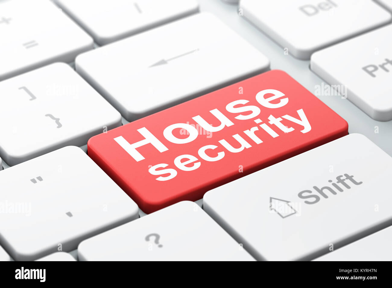 Security concept: House Security on computer keyboard background Stock ...