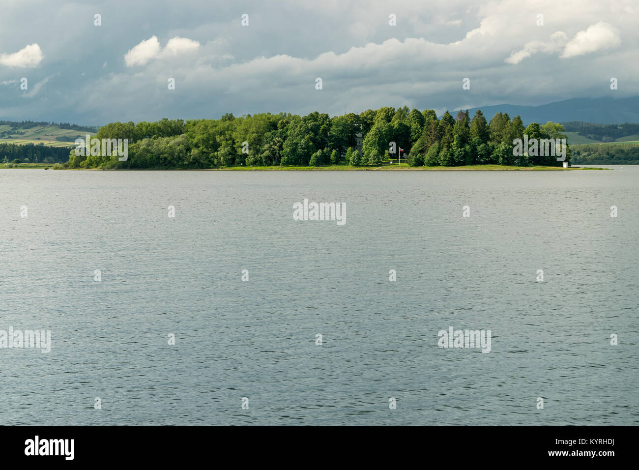 Orava reservoir with Slanicky island Stock Photo - Alamy