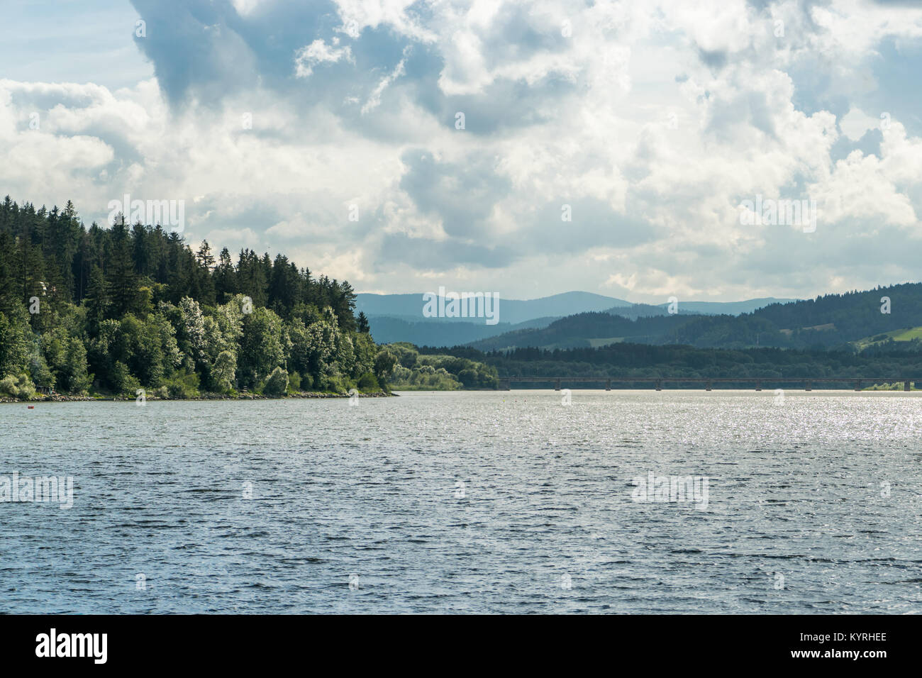 Orava reservoir with Slanicky island Stock Photo - Alamy