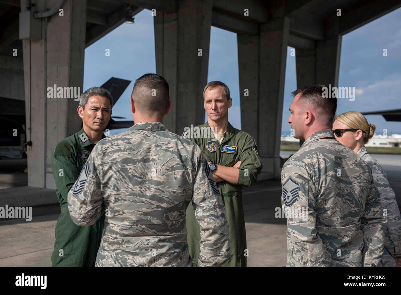 Japan Air Self-Defense Force Maj. Gen. Koji Imaki (left), 3rd Air Wing ...