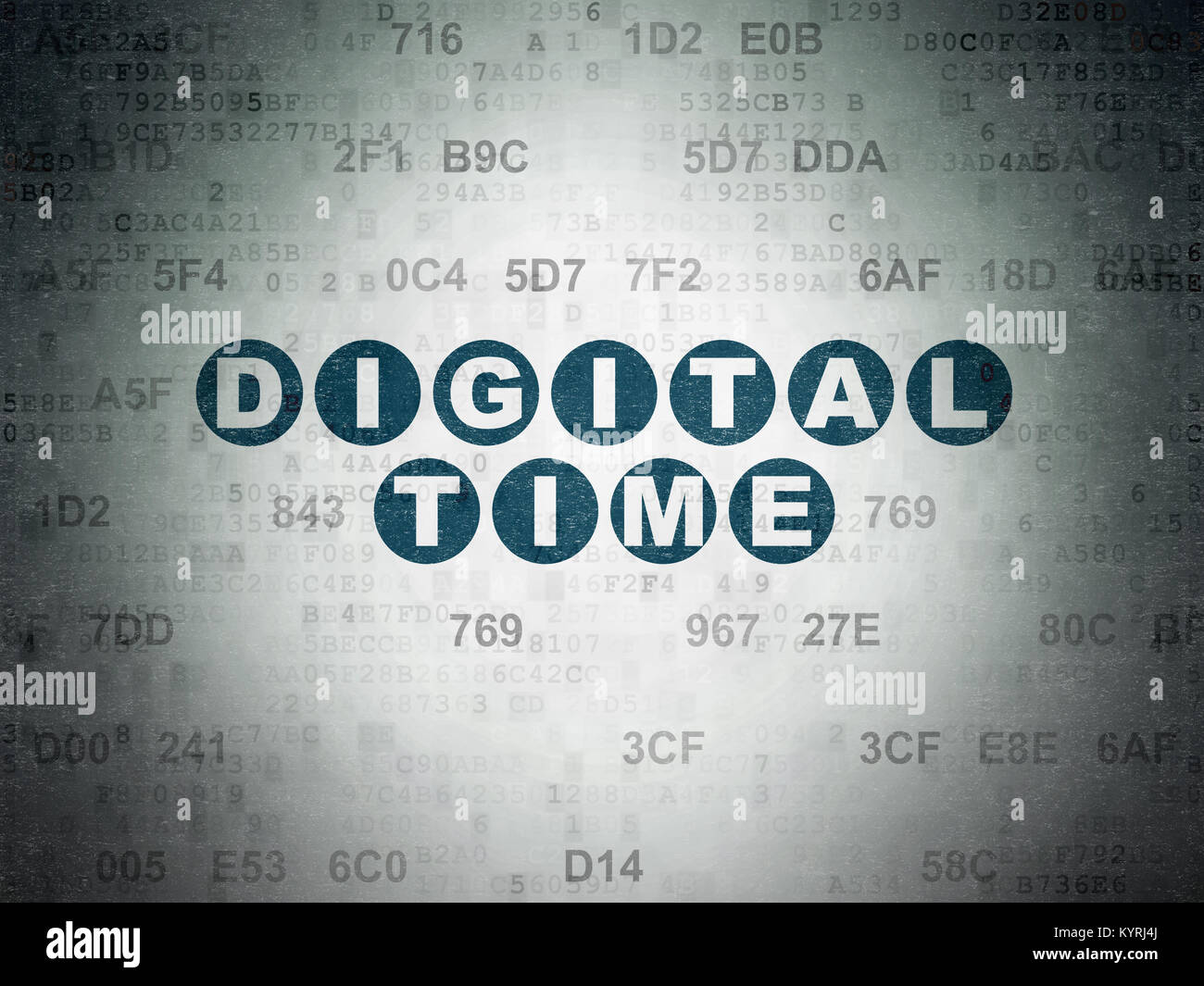 Timeline concept: Digital Time on Digital Data Paper background Stock ...