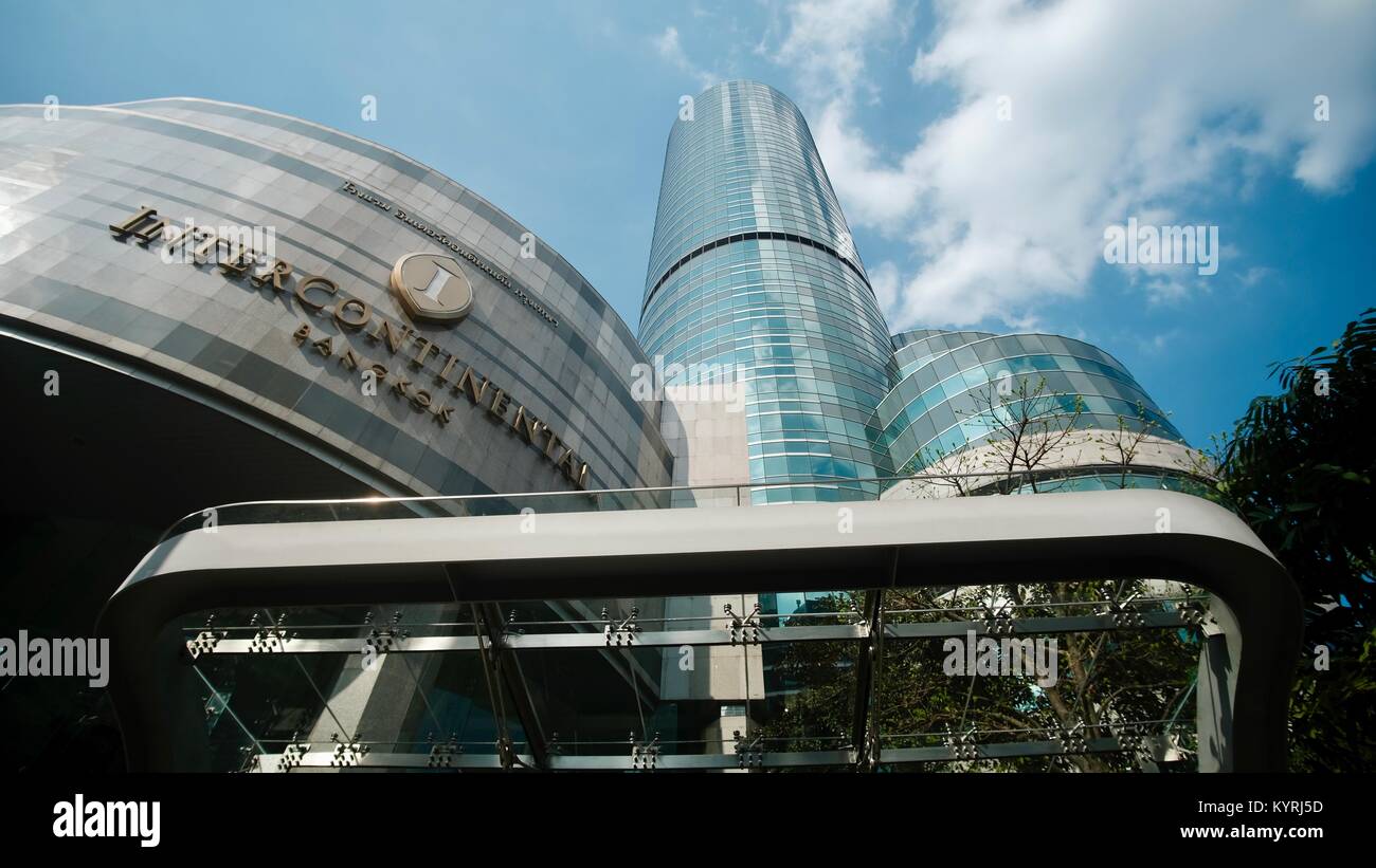 Five Star Luxurious InterContinental Hotel Exterior Front View Phloen ...