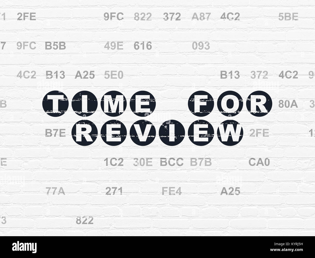 Time concept: Time for Review on wall background Stock Photo - Alamy