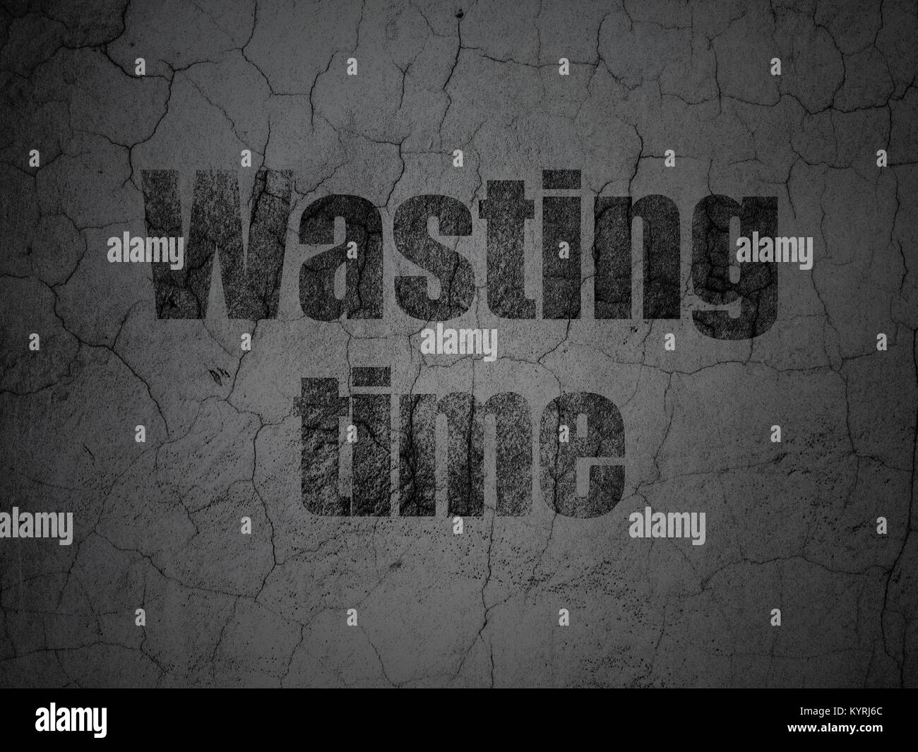 Timeline concept: Wasting Time on grunge wall background Stock Photo ...