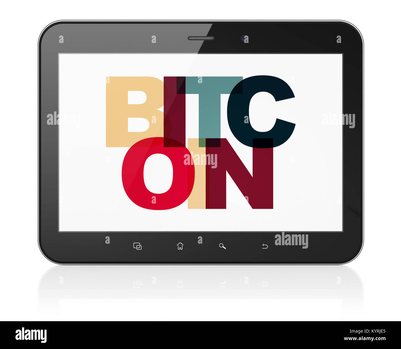 Cryptocurrency concept laptop text Cut Out Stock Images & Pictures - Alamy