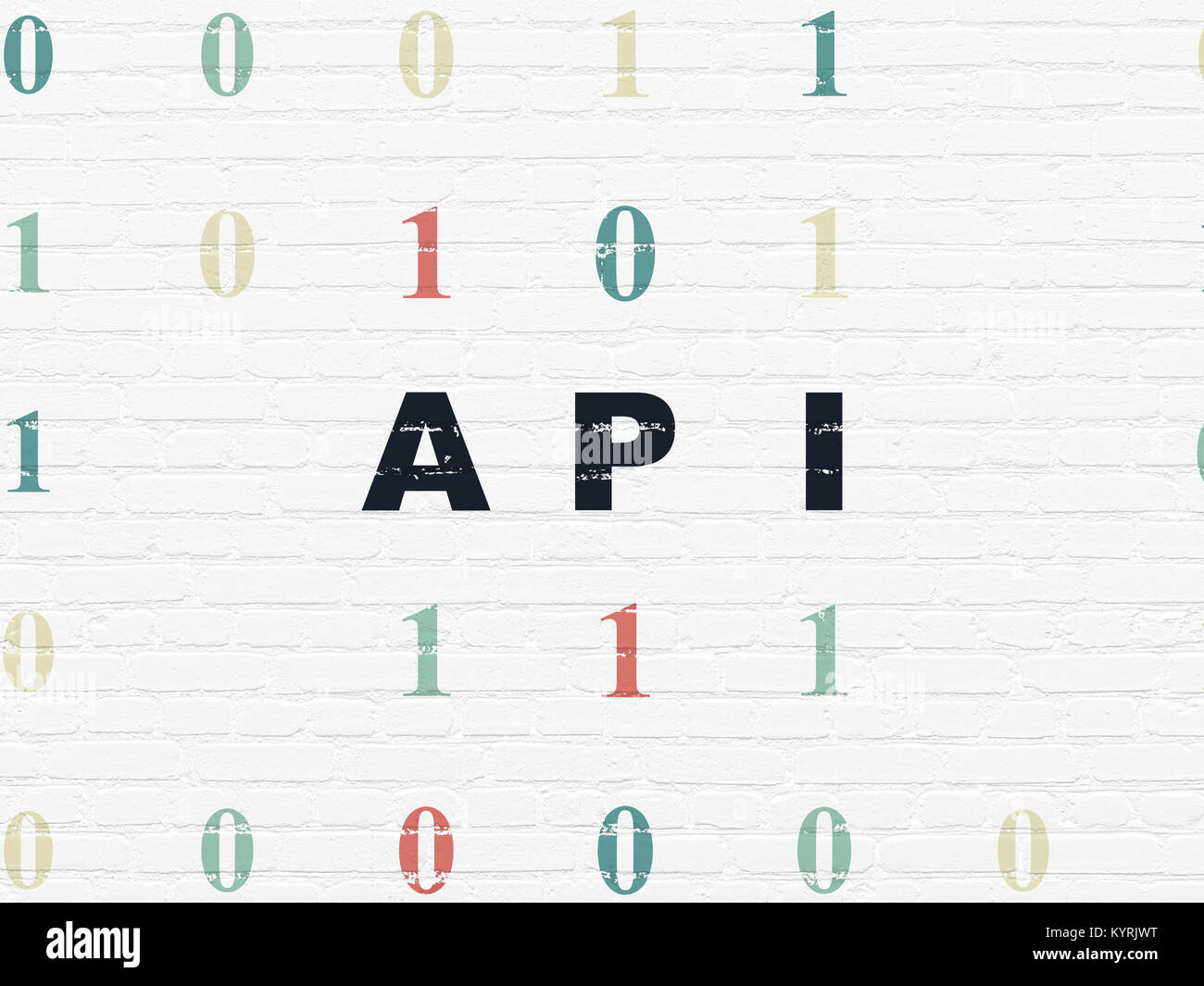 Software concept: Api on wall background Stock Photo - Alamy