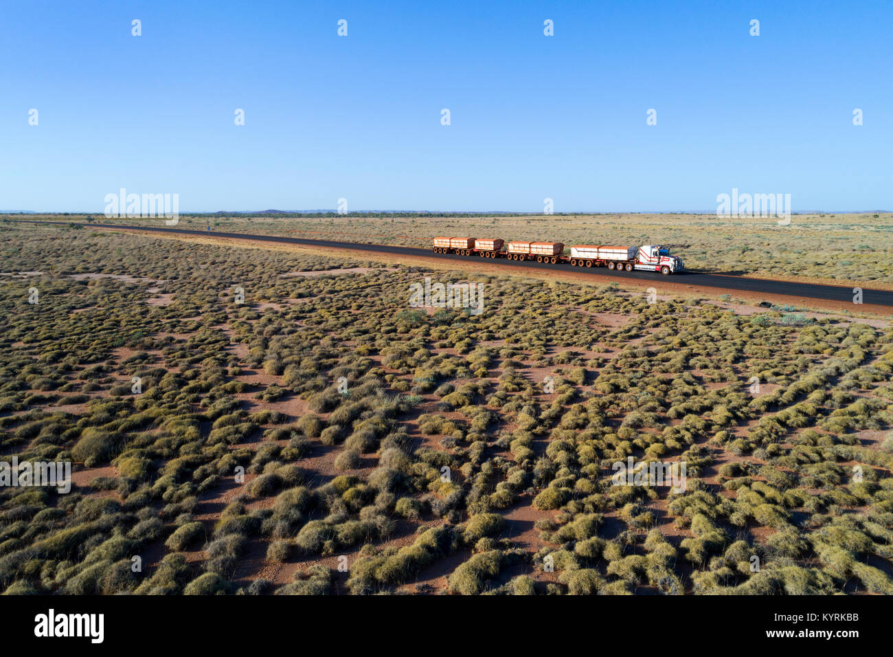 Australian road train aerial view High Resolution Stock Photography and ...