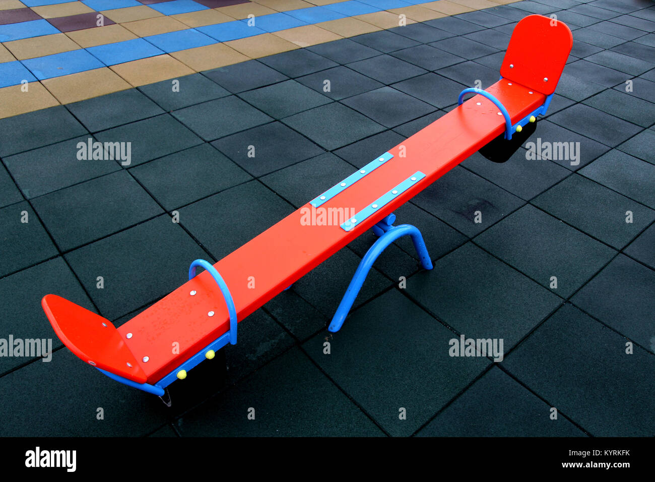 Detail image of an element of children playground in kindergarten Stock ...