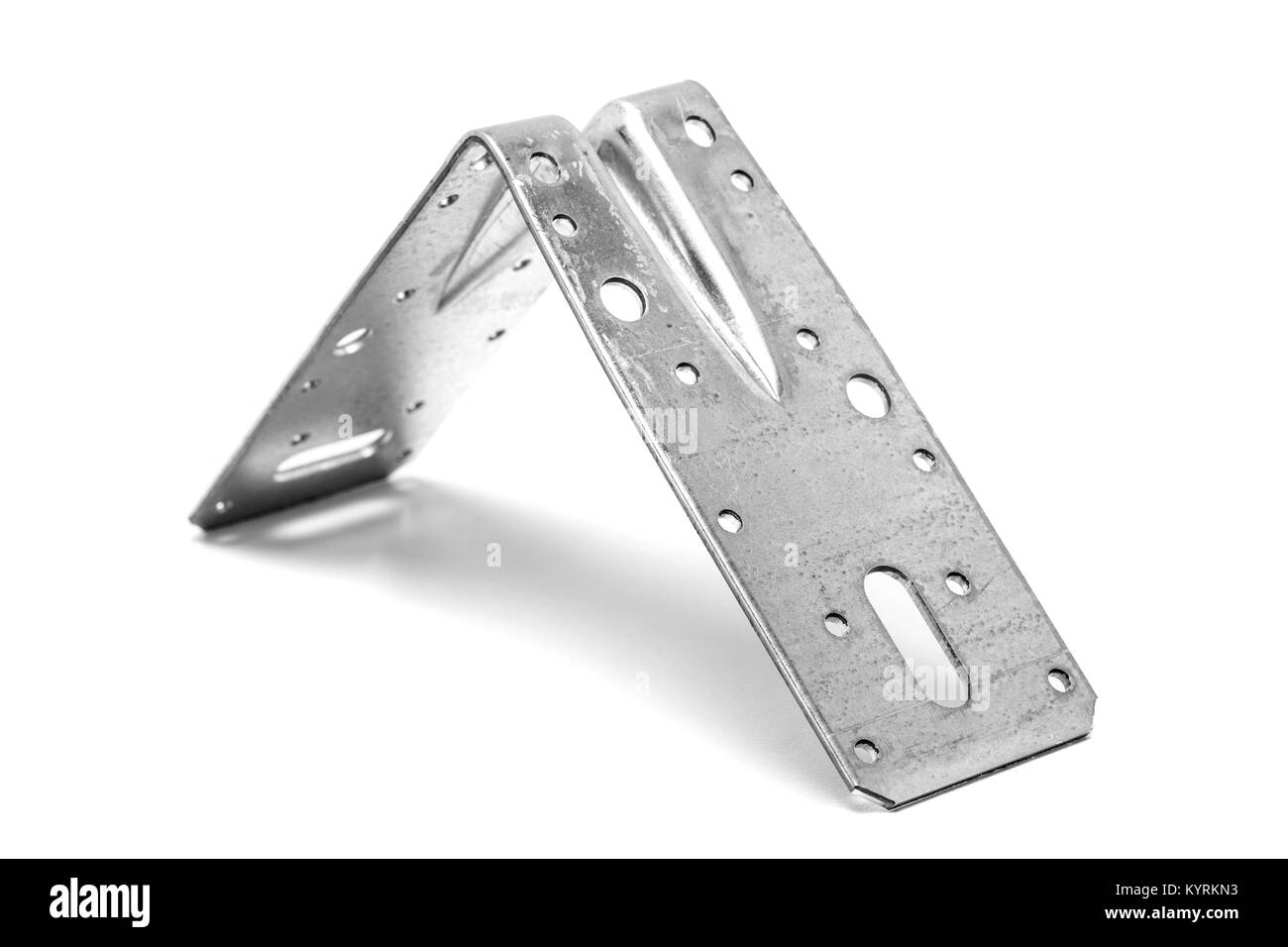 metal angle brackets isolated on white background Stock Photo - Alamy
