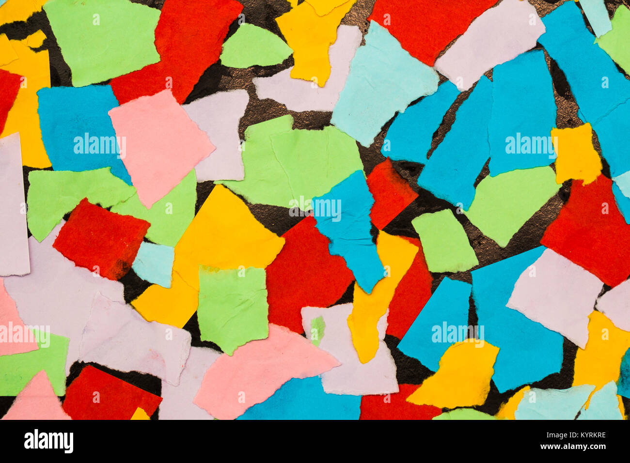 Colorful pieces of paper for background Stock Photo - Alamy
