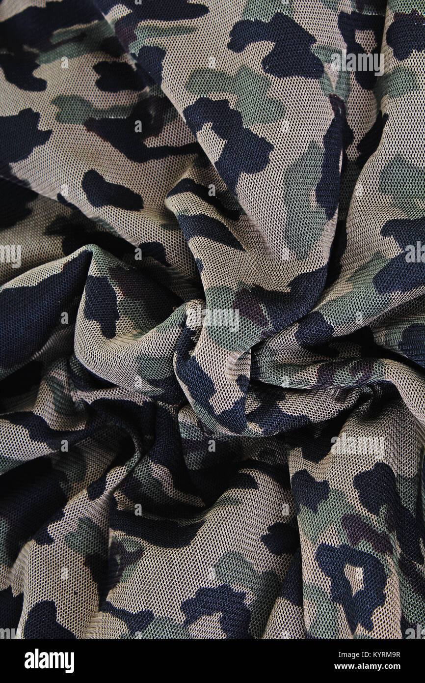 Millitary fabric closeup cloth photo. Millitary pattern green black ...