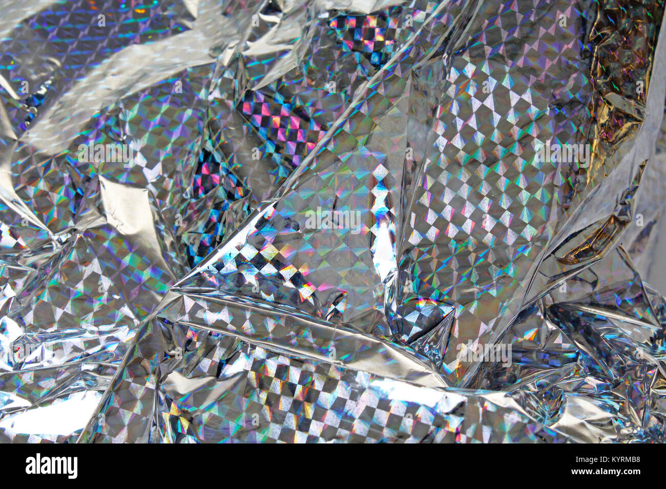 Holographic foil texture pattern. Silver rainbow shine. Reflective ...