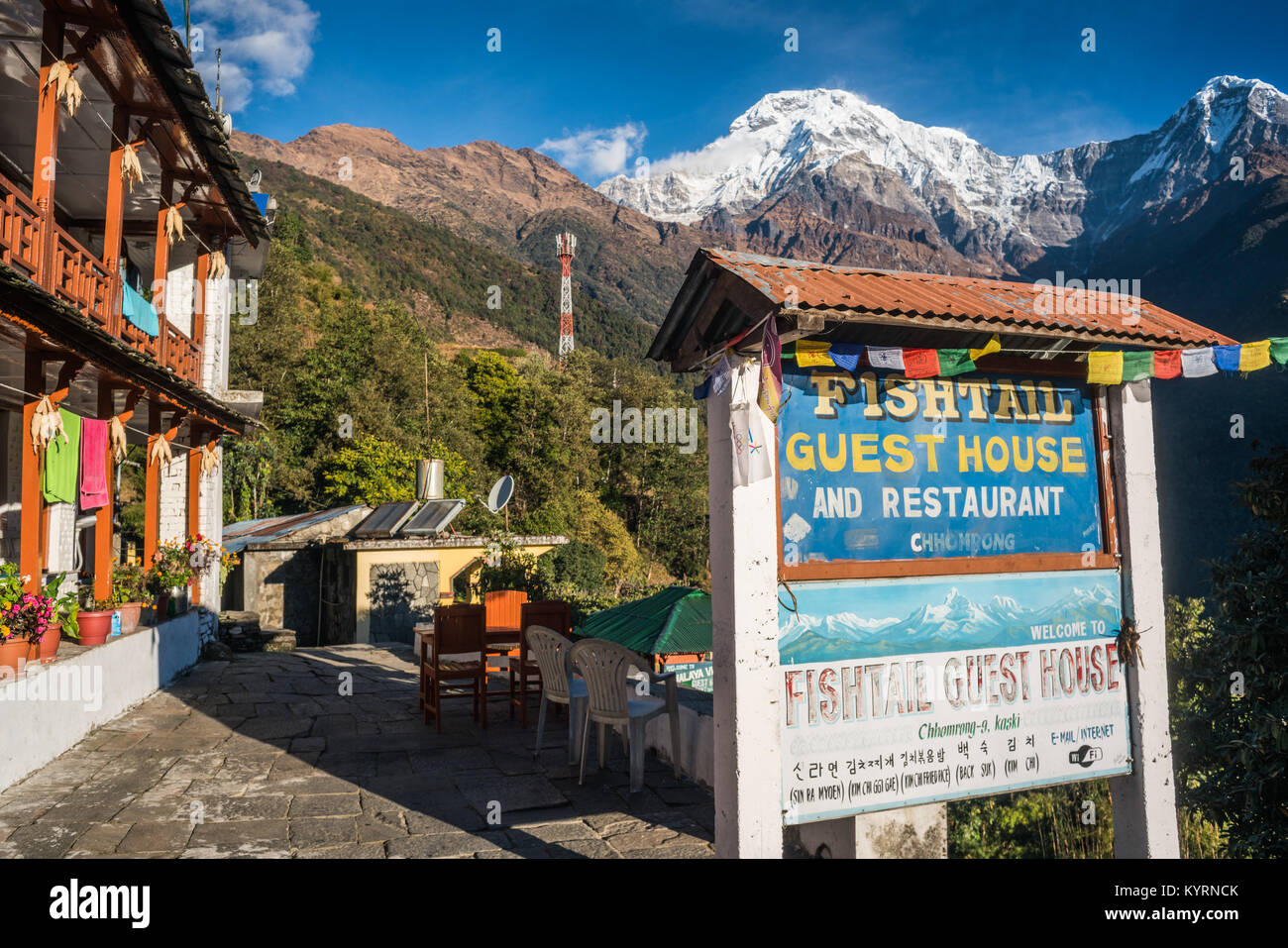 Chomrong village hi-res stock photography and images - Alamy