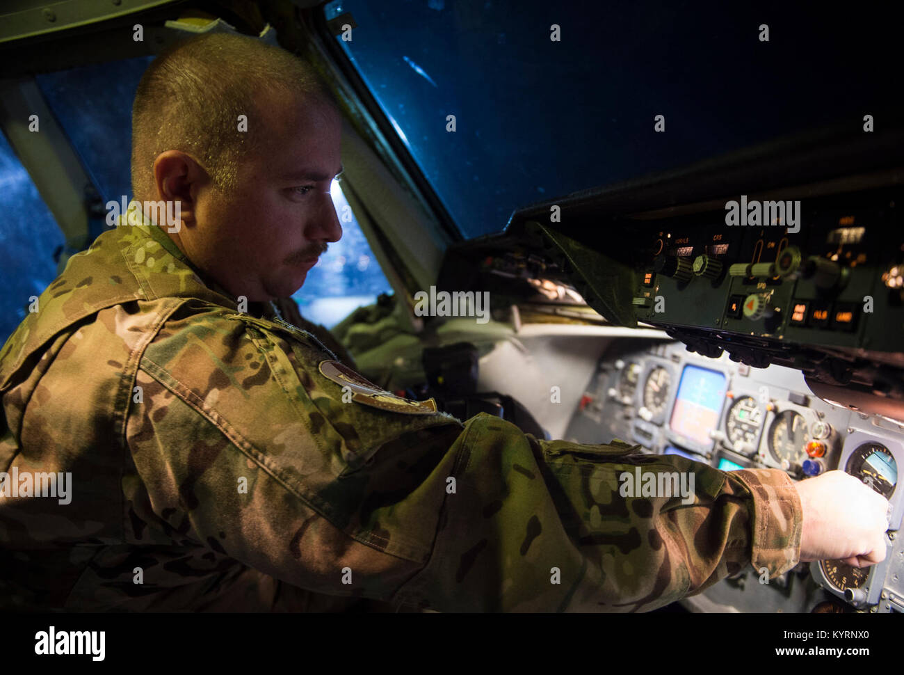 U.S. Air Force Master Sgt.Joey Myers, KC-10 Extender Flight Engineer ...