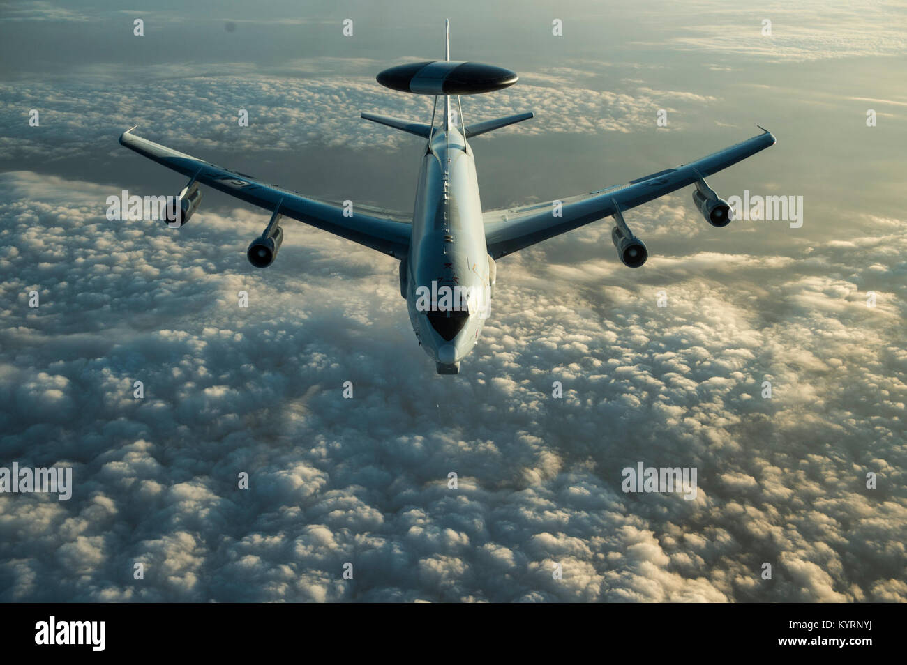 A U.S. Air Force E-3 Aircraft Warning and Control System (AWACS ...