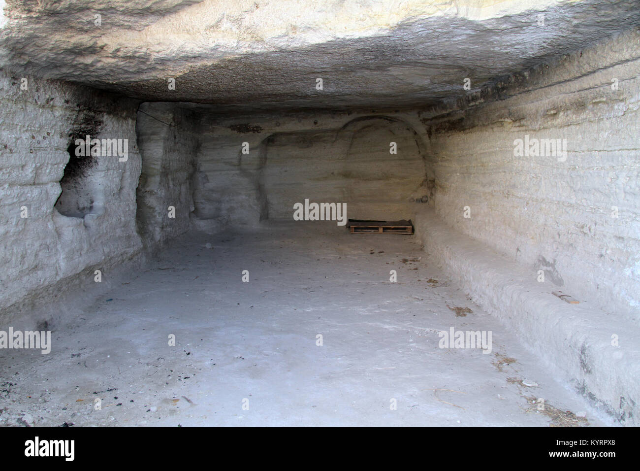 Empty cave in the rock, Cappadocia, Turkey Stock Photo - Alamy