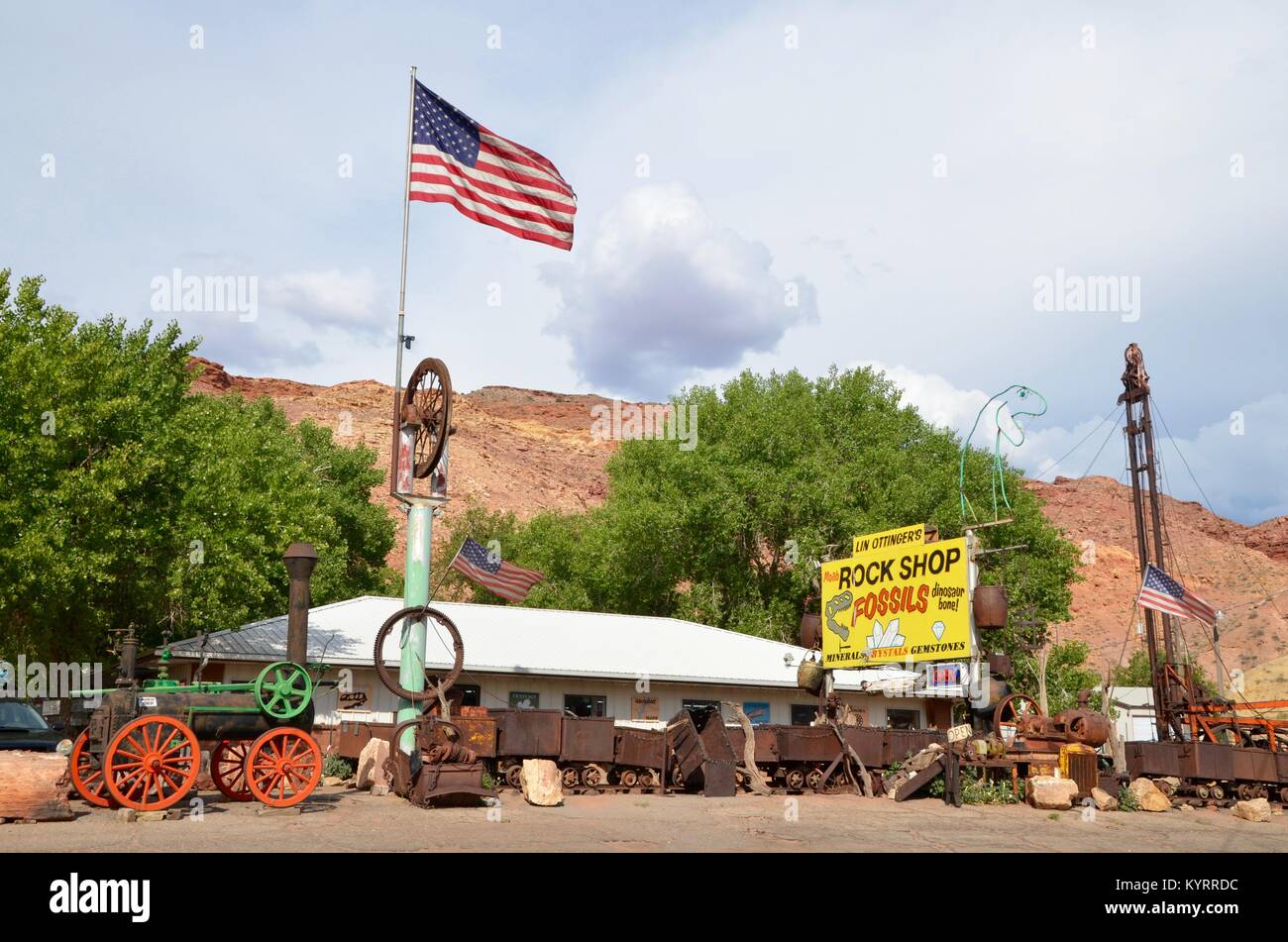 lin ottinger's famous rock shop moab utah USA Stock Photo - Alamy