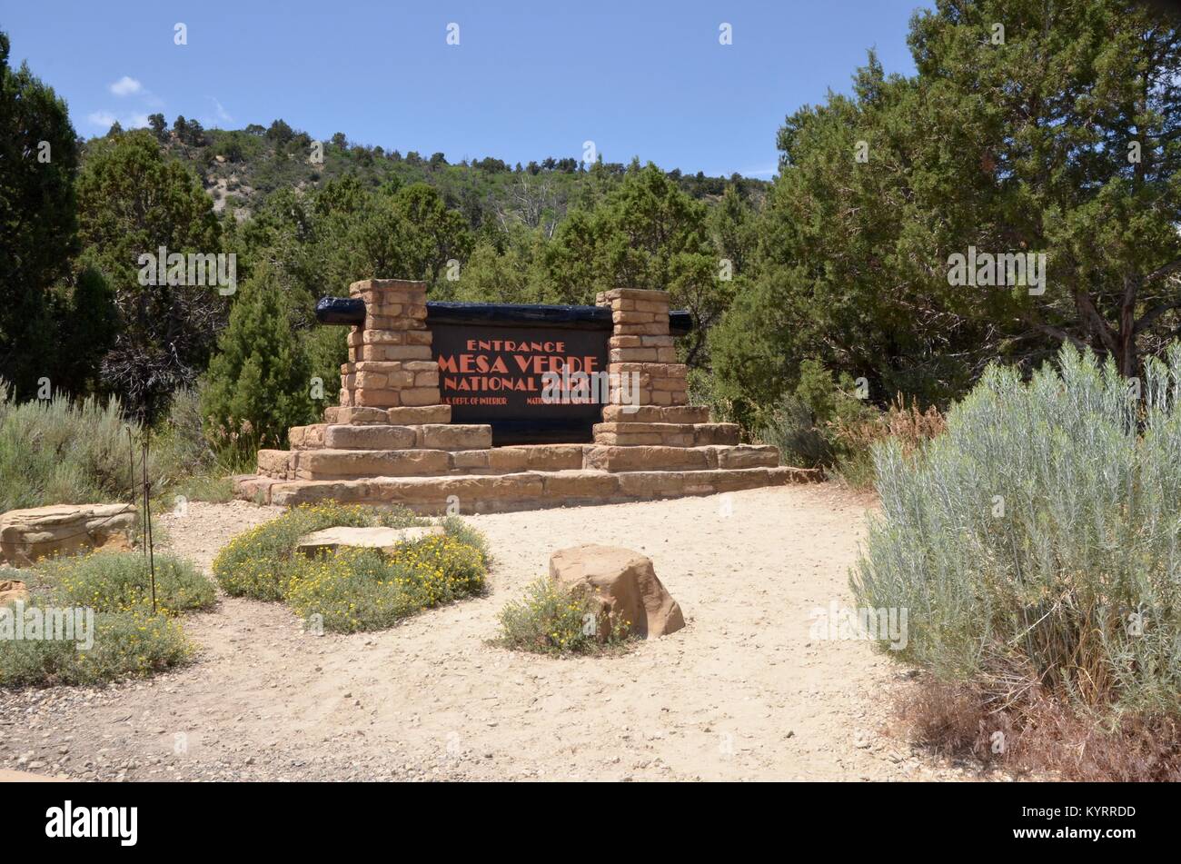 Entrance mesa verde national park colorado hi-res stock photography and ...