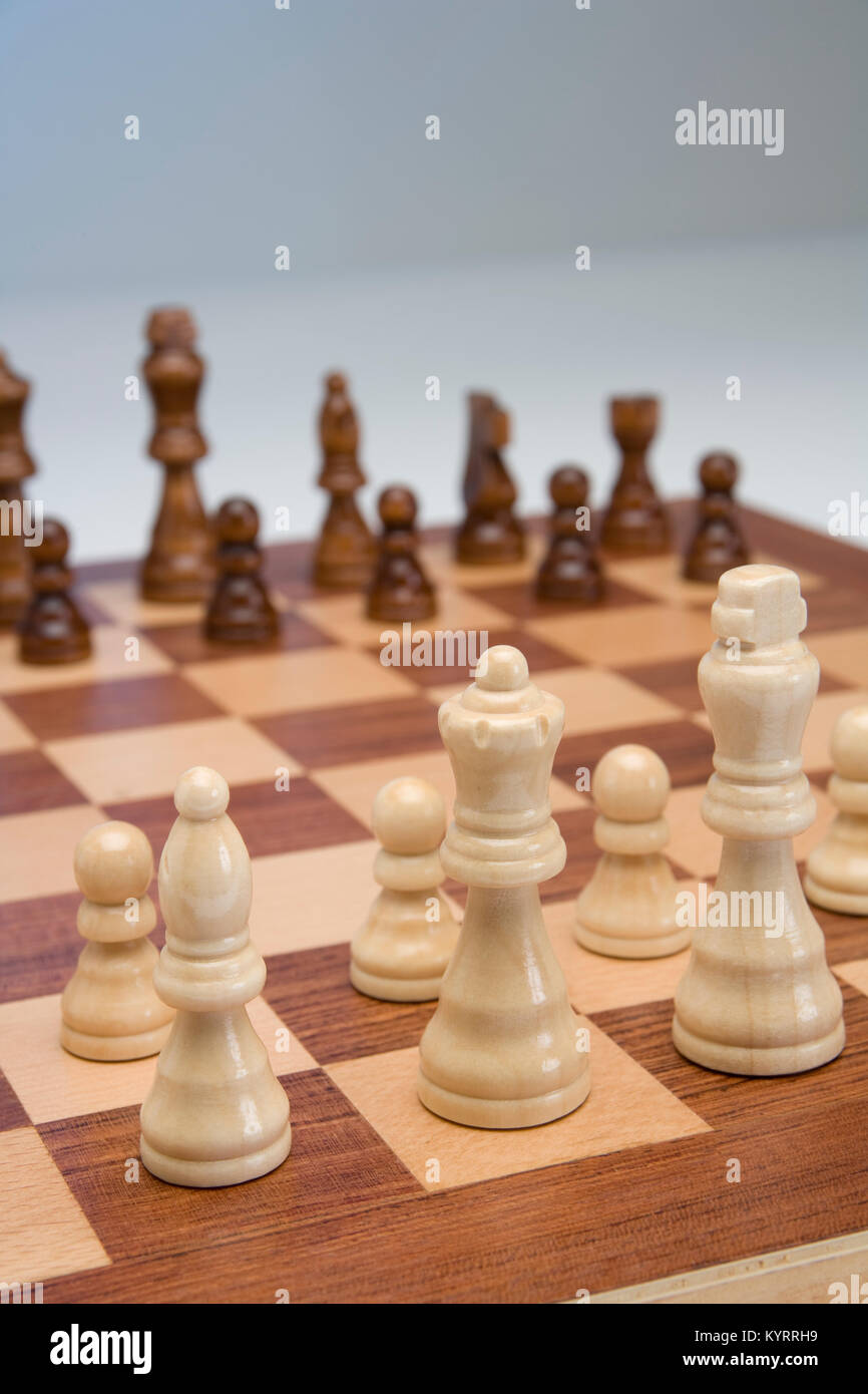 Game of chess set out ready to start Stock Photo - Alamy