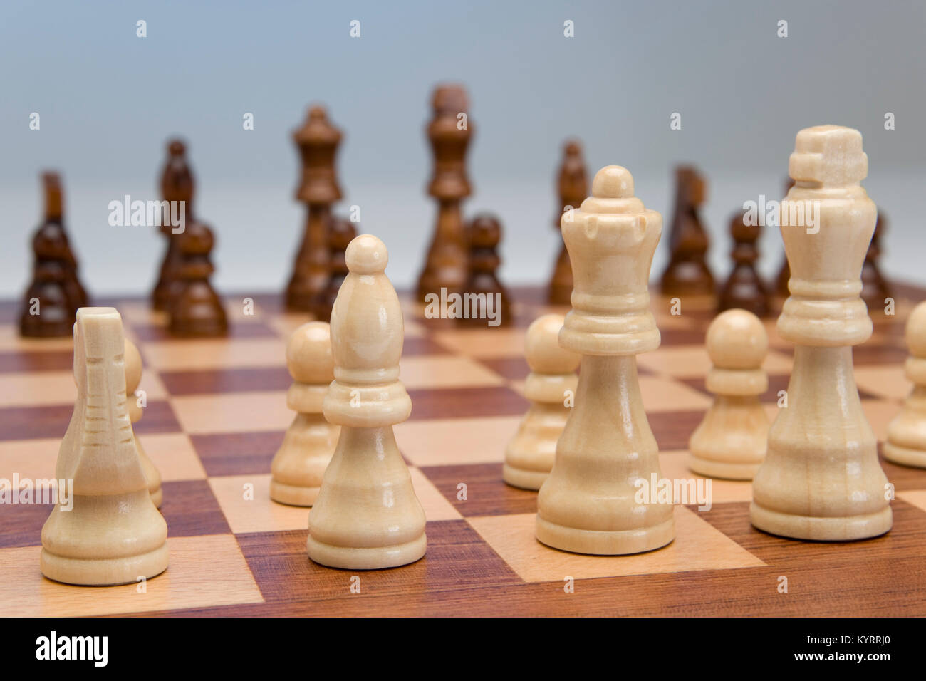 Game of chess set out ready to start Stock Photo - Alamy