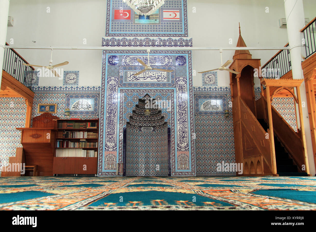 Inside new mosque in Dipkarpas, North Cyprus Stock Photo - Alamy
