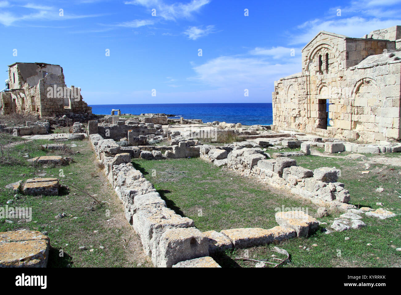 Ruins of Ayios Philion church in North Cyprus Stock Photo - Alamy